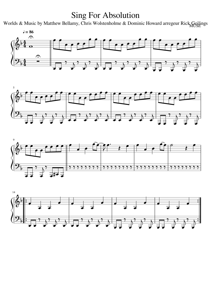 Muse Sing For Absolution