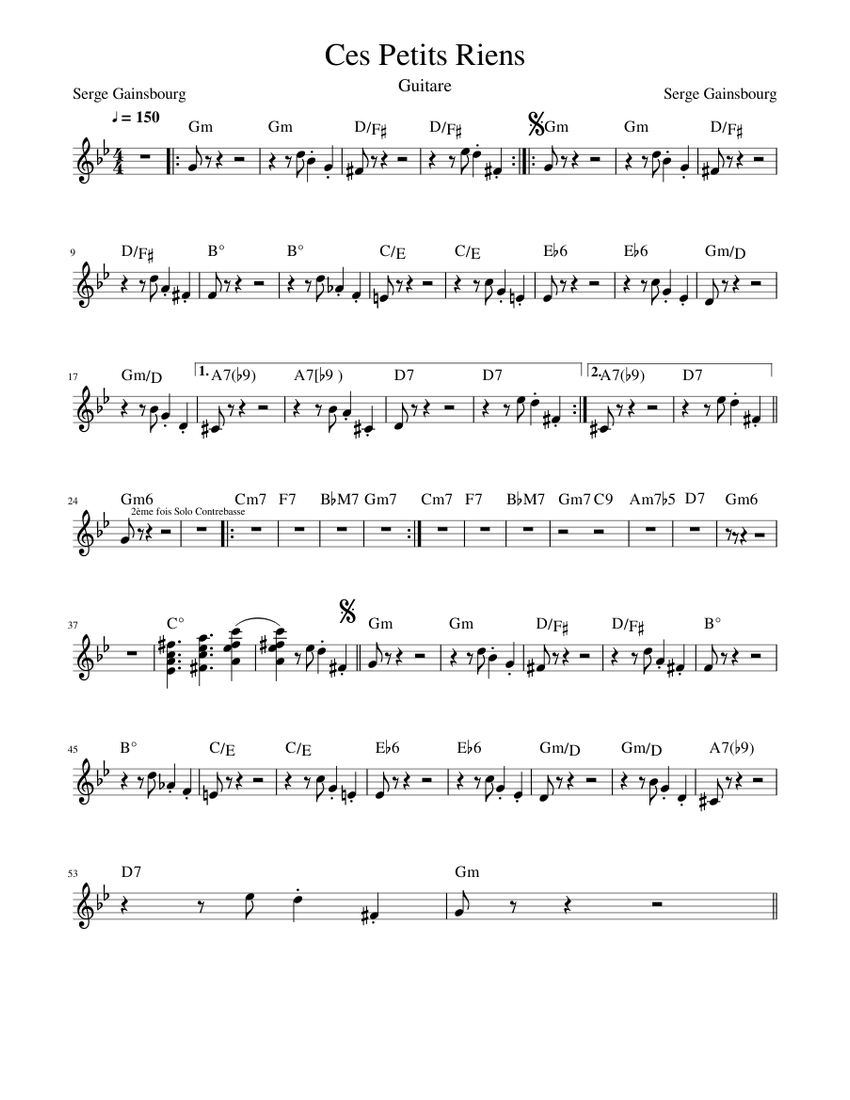 Ces Petits Riens Sheet music for Piano (Solo) | Musescore.com