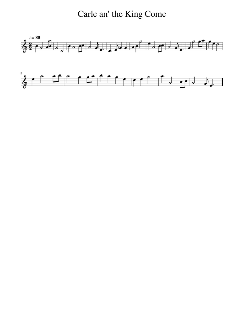 Carle an' the King Come Sheet music for Piano (Solo) | Musescore.com