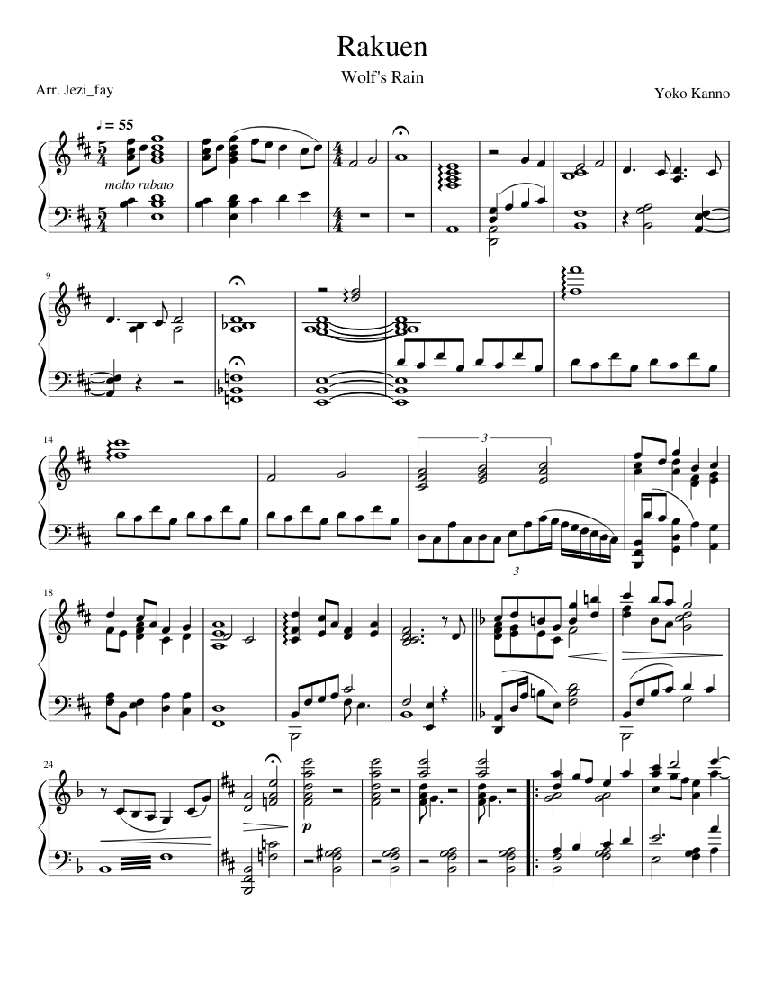 Rakuen - piano tutorial