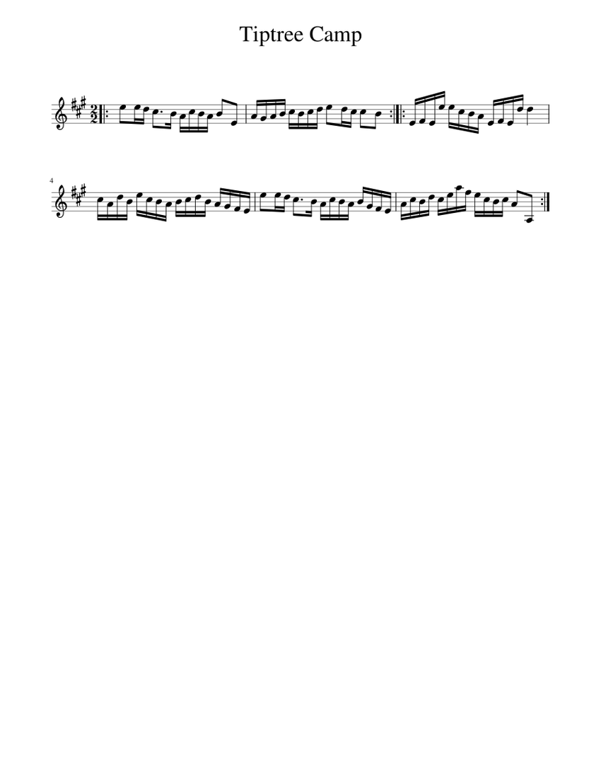 Tiptree Camp Sheet music for Piano (Solo) Easy | Musescore.com