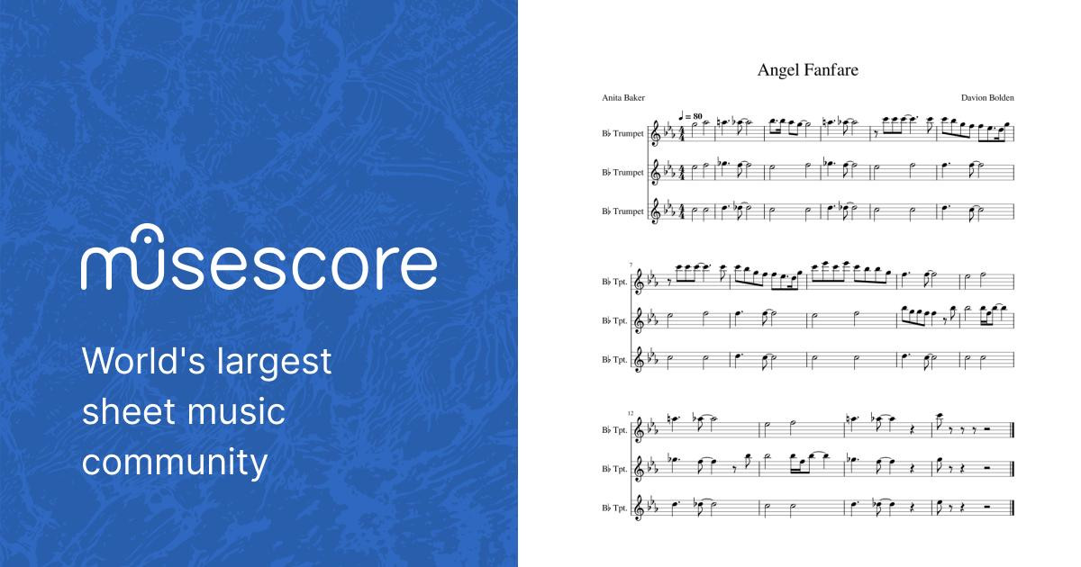 Angel_Fanfare Sheet music for Trumpet in b-flat (Mixed Trio ...