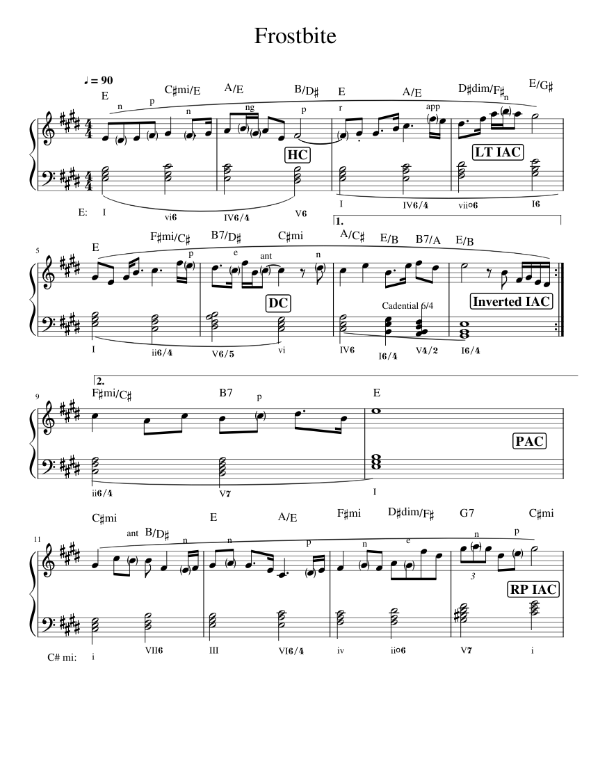 Frostbite Sheet music for Piano (Solo) | Musescore.com