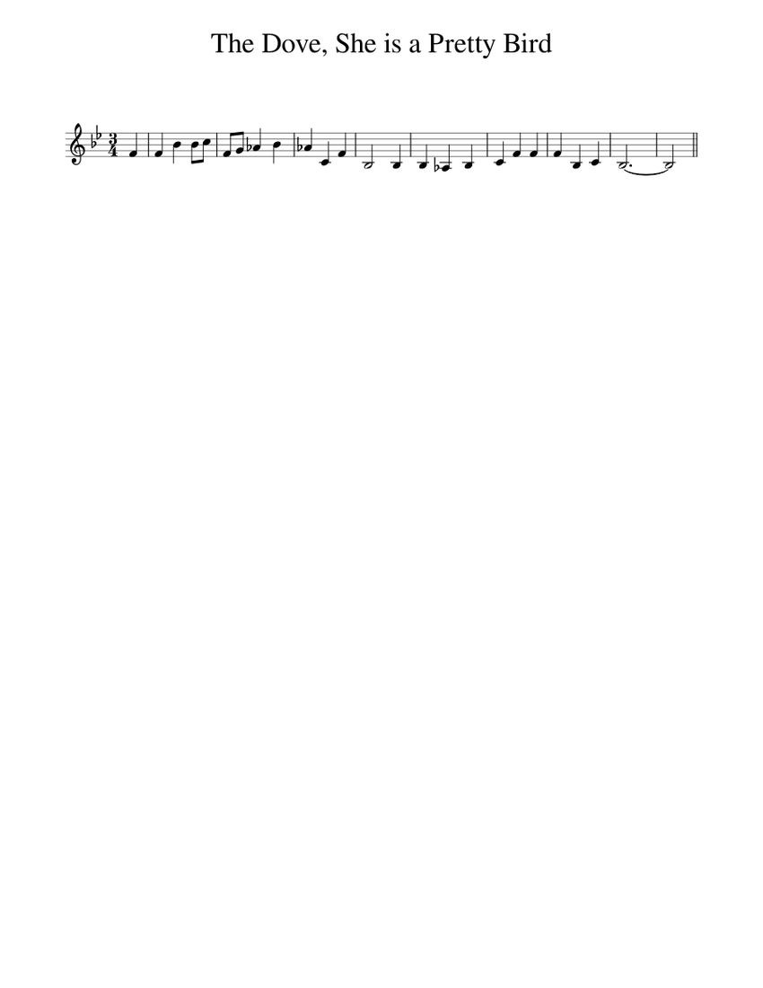 The Dove, She is a Pretty Bird Sheet music for Piano (Solo) Easy ...