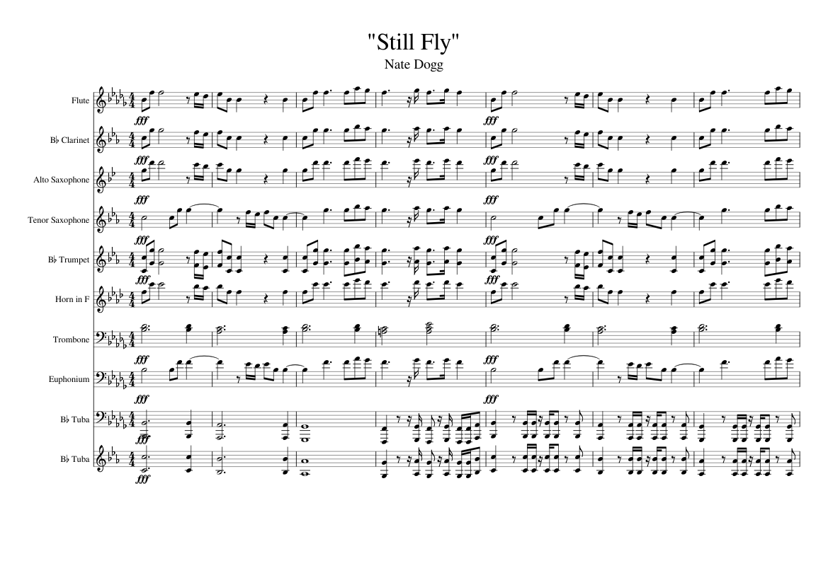 "Still Fly" Sheet music for Trombone, Euphonium, Tuba, Flute & more ...