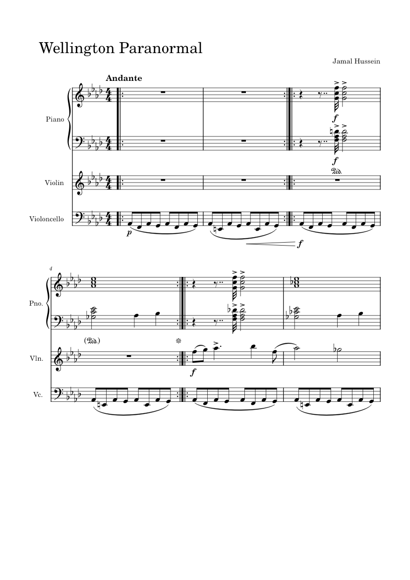 Wellington Paranormal - Trio for Piano, Violin & Cello Sheet Music for ...
