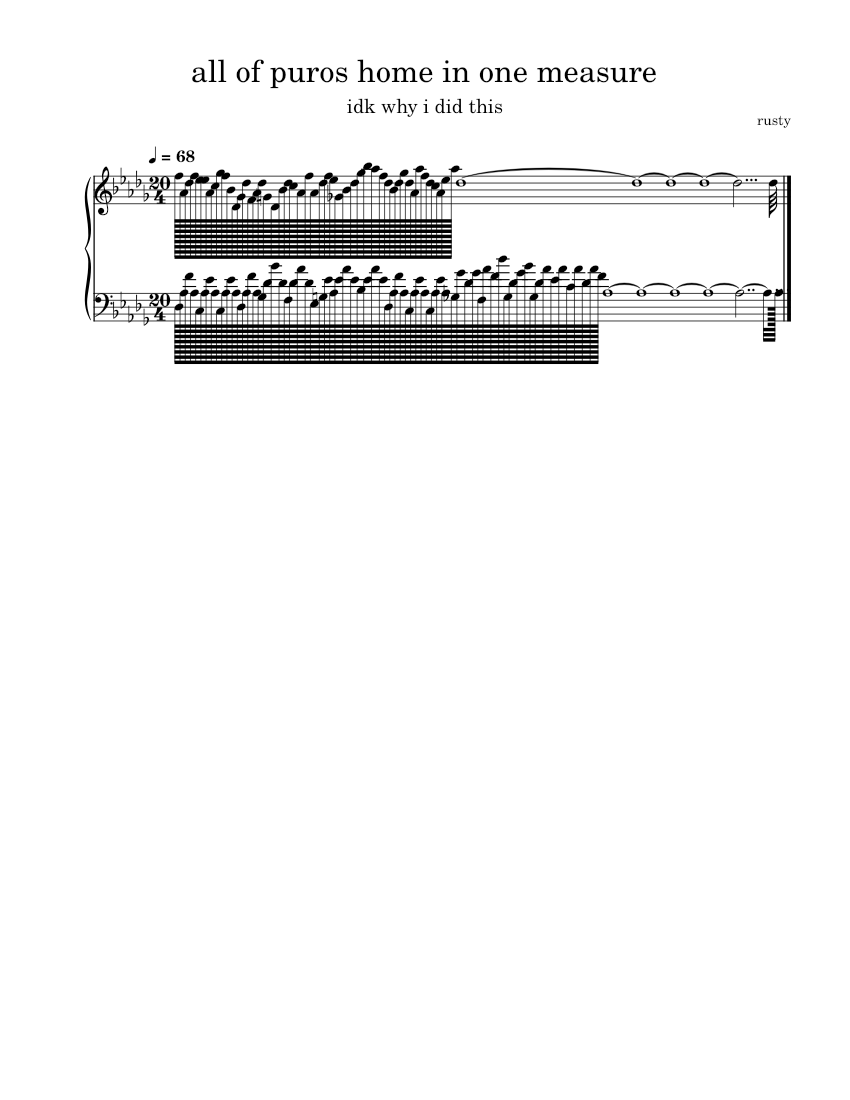 Puros Home – ShiZi all of puros home in one measure Sheet Music for ...