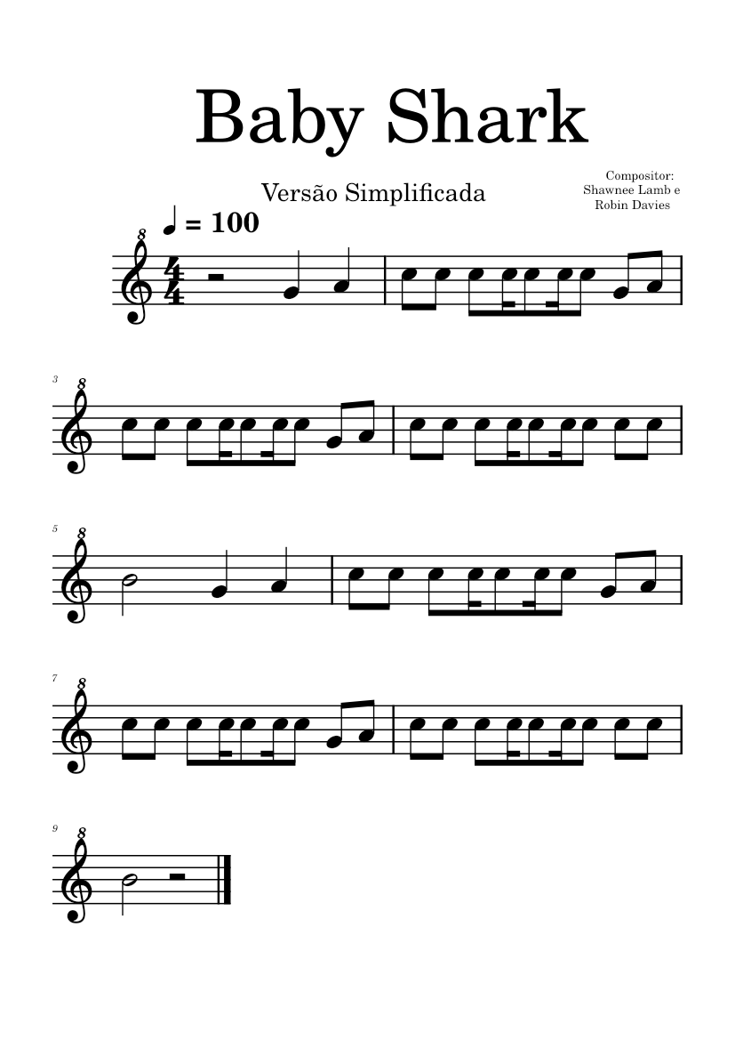 Baby Shark Sheet music for Recorder (Solo) | Musescore.com