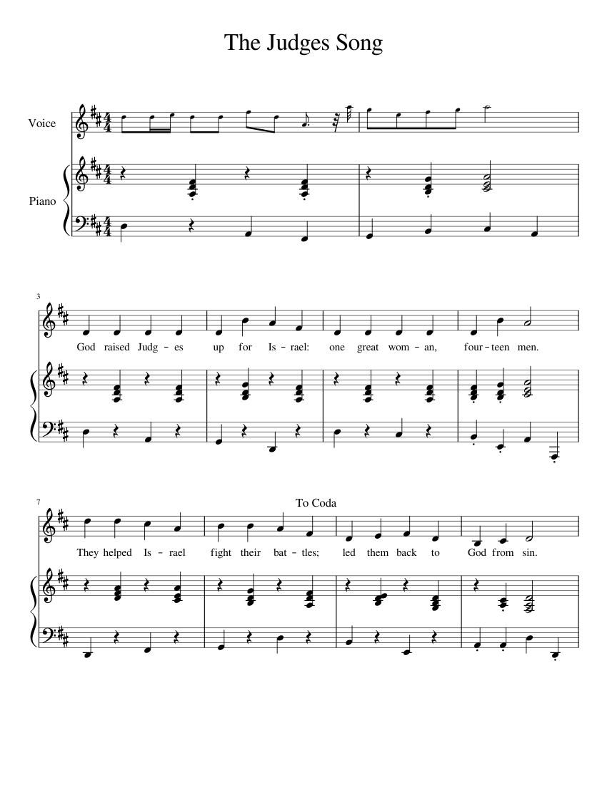 The Judges Song - piano tutorial