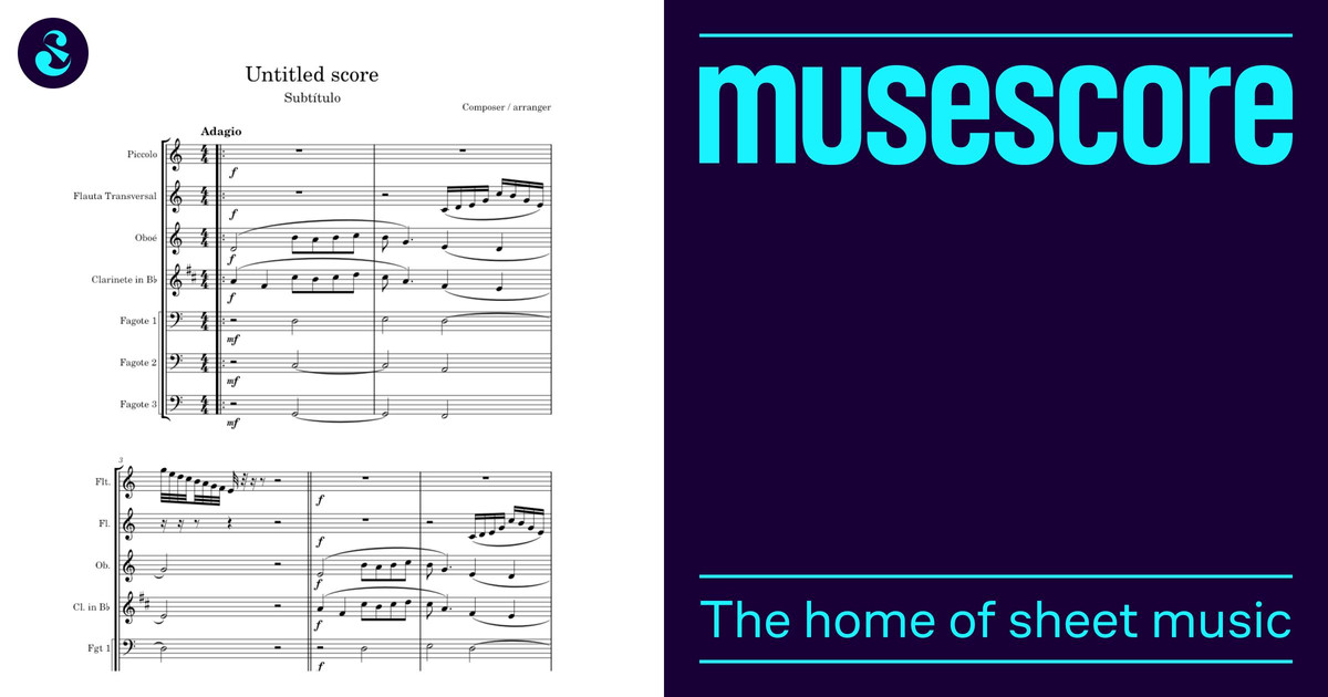 tema Sheet music for Flute, Oboe, Bassoon, Clarinet other (Mixed ...