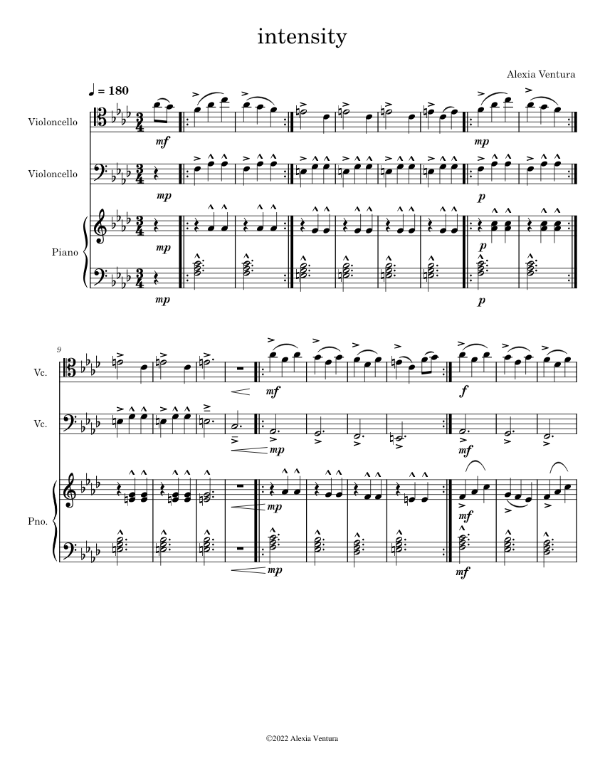 intensity - piano tutorial