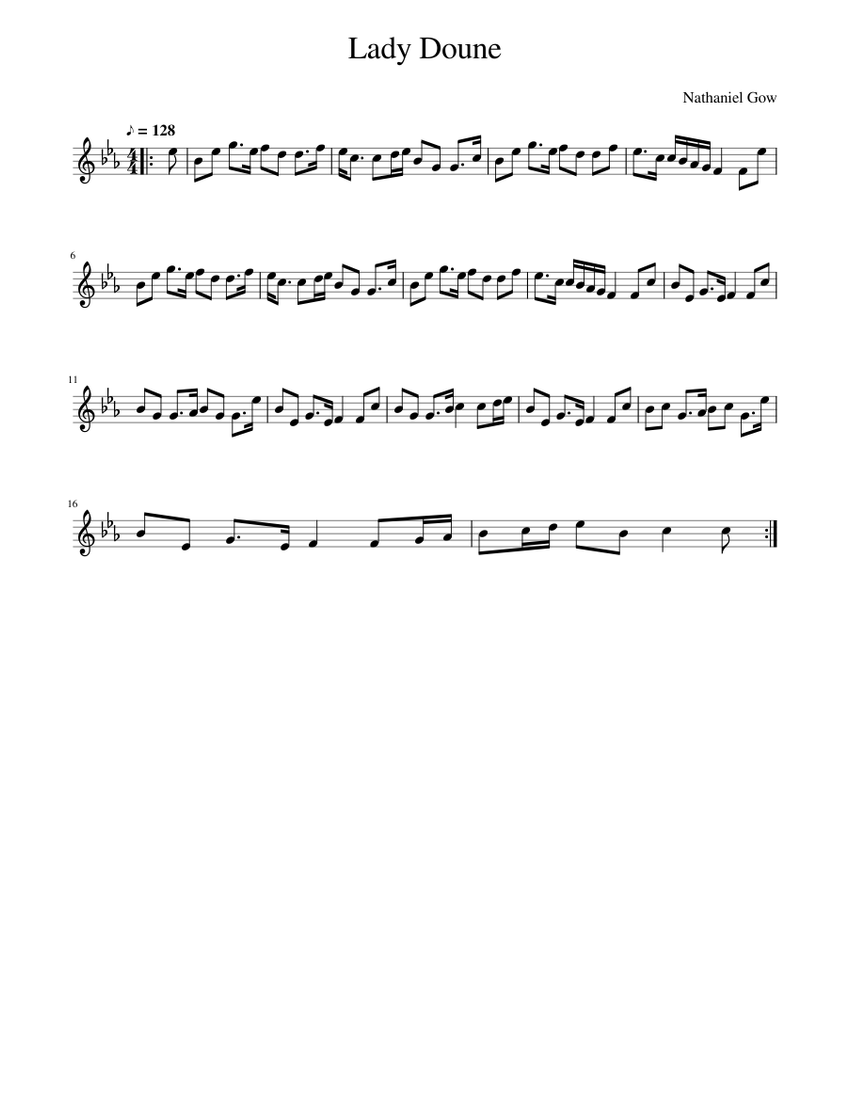 Nathaniel Gow - Lady Doune Sheet music for Piano (Solo) Easy ...