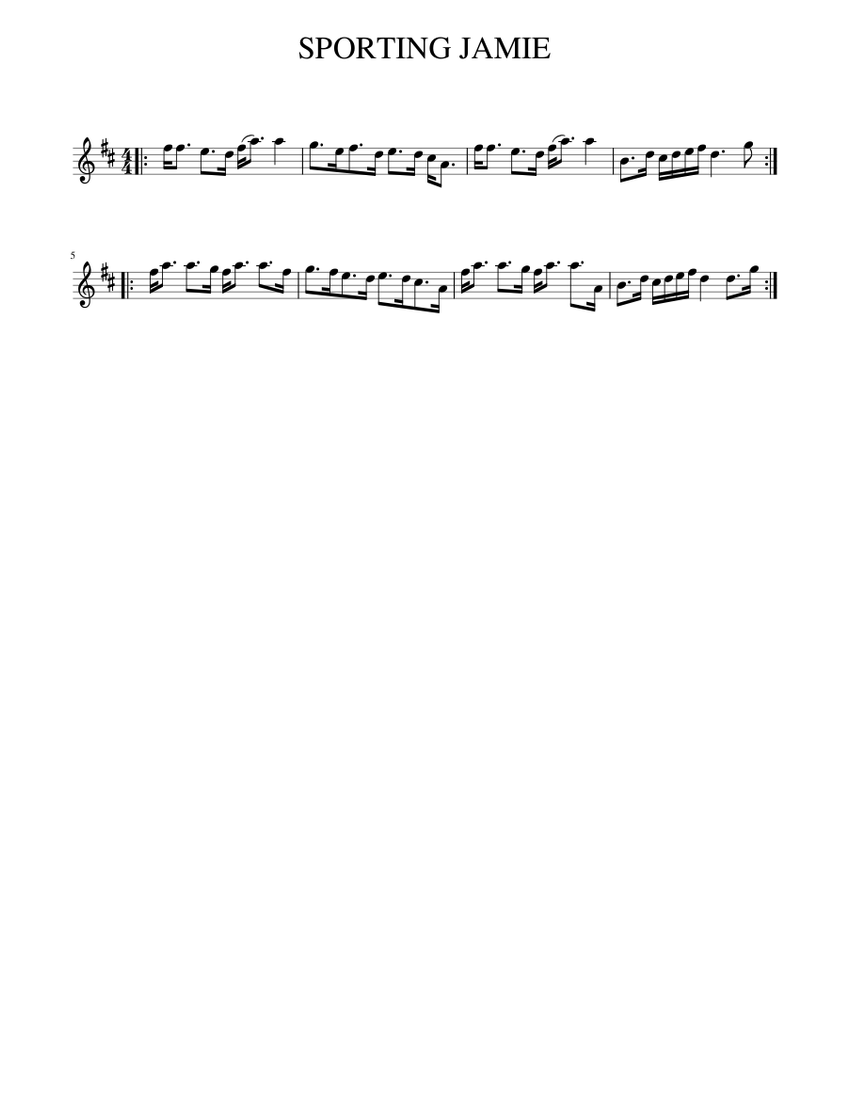 SPORTING JAMIE Sheet music for Piano (Solo) | Musescore.com