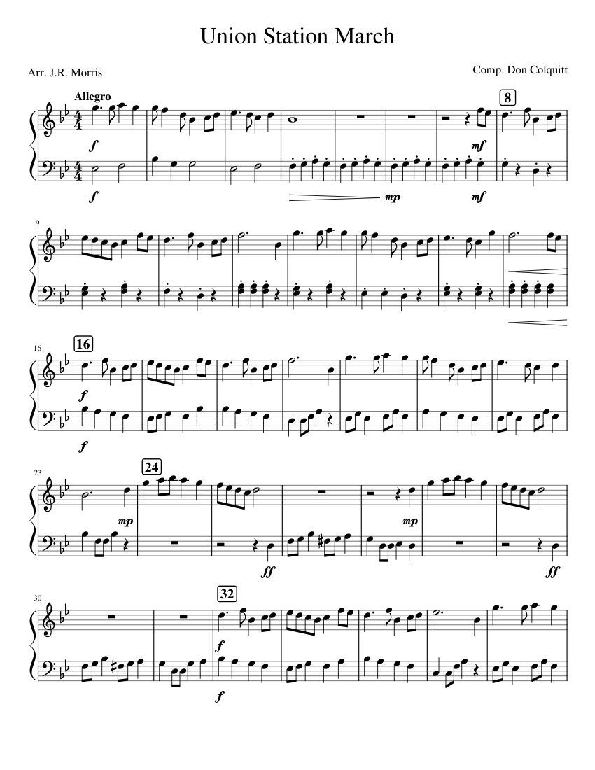 Union Station March Sheet music for Piano (Solo) | Musescore.com