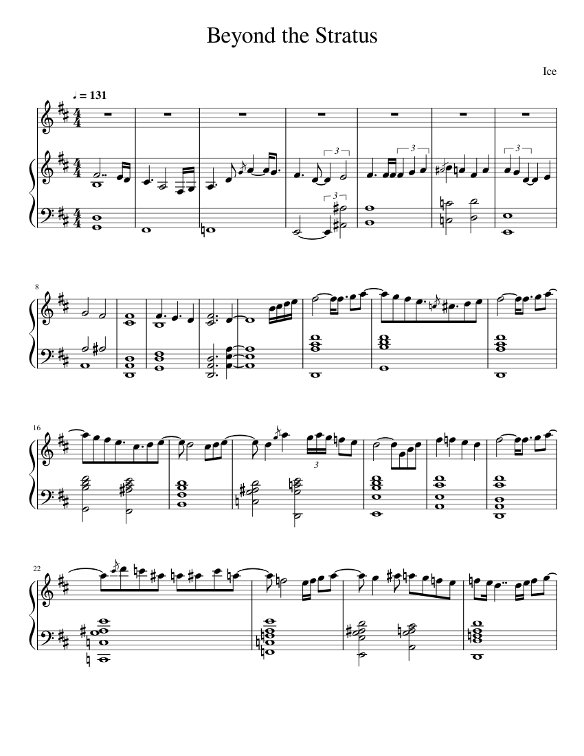 Beyond_the_Stratus Sheet music for Piano (Solo) | Musescore.com