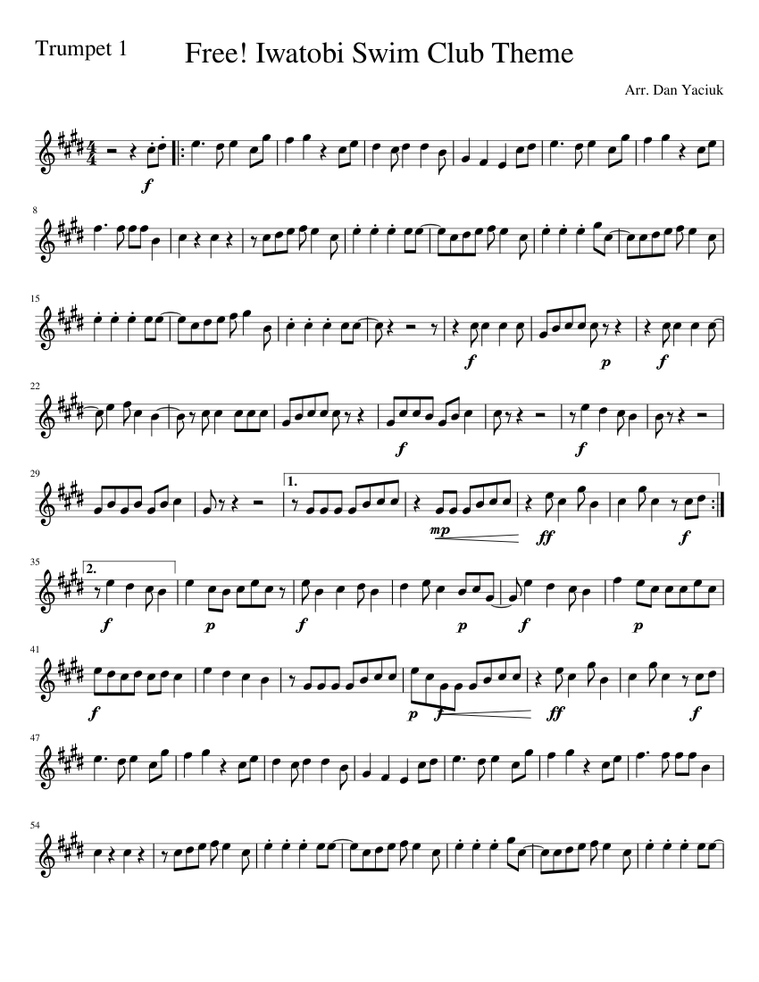 Free Trumpet 1 Sheet music for Trumpet in b-flat (Solo) | Musescore.com