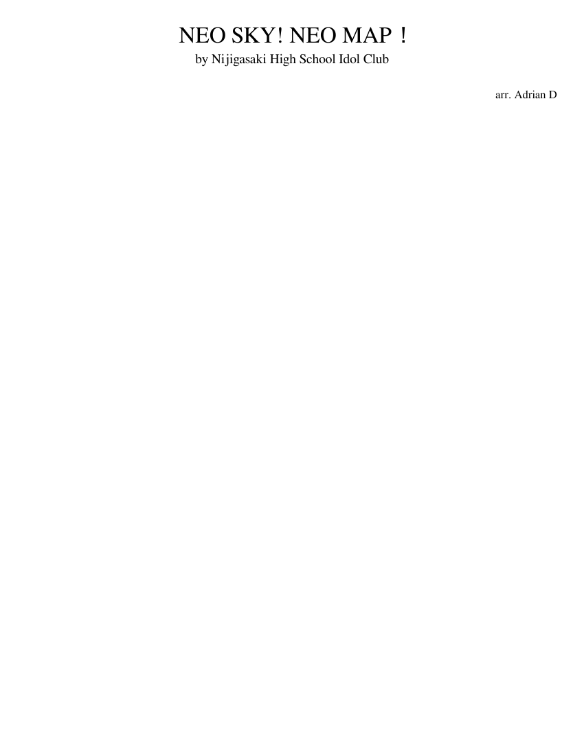 Neo Sky Neo Map [WIP] Sheet music for Vocals, Guitar, Bass guitar, Drum ...