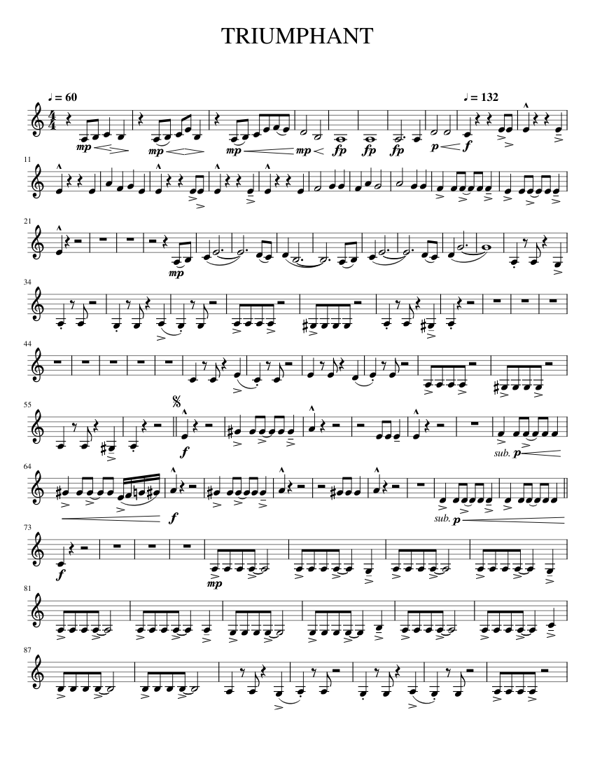 TRIUMPHANT Sheet music for Piano (Solo) | Musescore.com