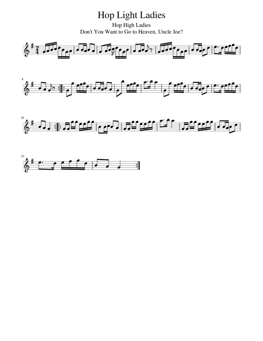 Hop Light Ladies Sheet music for Piano (Solo) Easy | Musescore.com