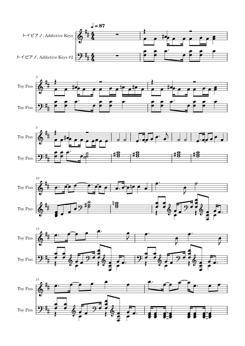 【FF14】Scream_～万魔殿パンデモニウム：煉獄編～ Sheet Music for Piano (Piano Duo ...