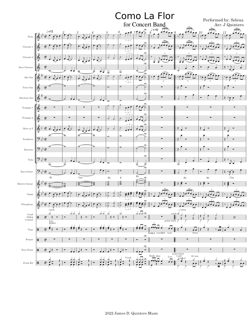 Como La Flor – Selena Quintanilla Como La Flor - A.B. Quintanilla arr ...