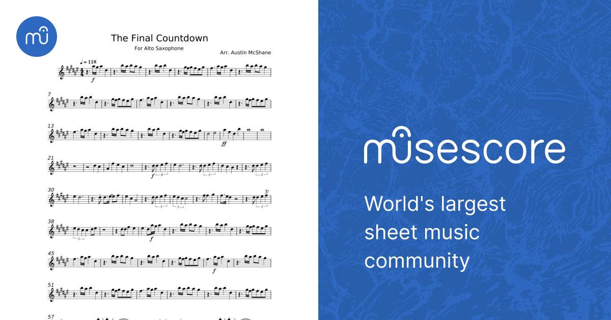 The Final Countdown - Europe Sheet music for Saxophone alto (Solo ...