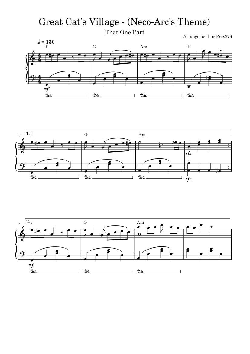 Great Cat's Village - (Neco-Arc's Theme) – Raito That One Part in Great ...