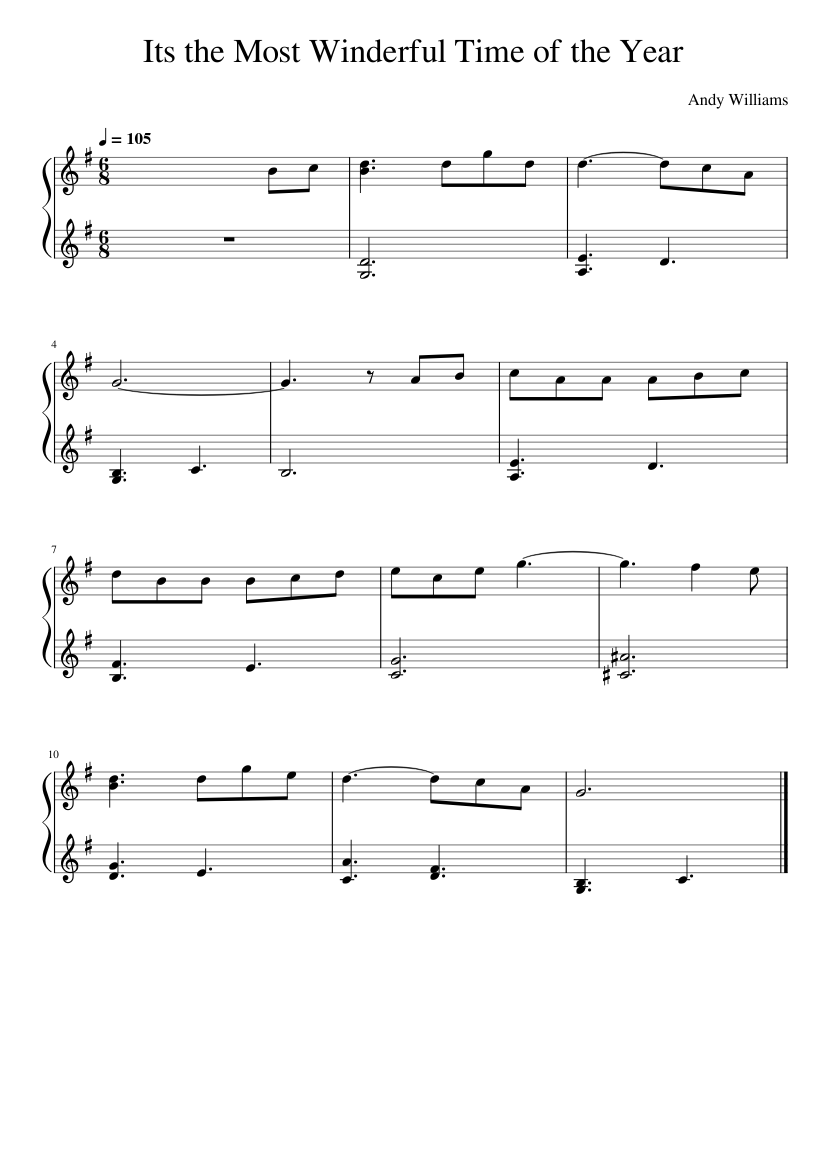 Its the most wonderful time of the year - Misc Christmas Sheet music ...