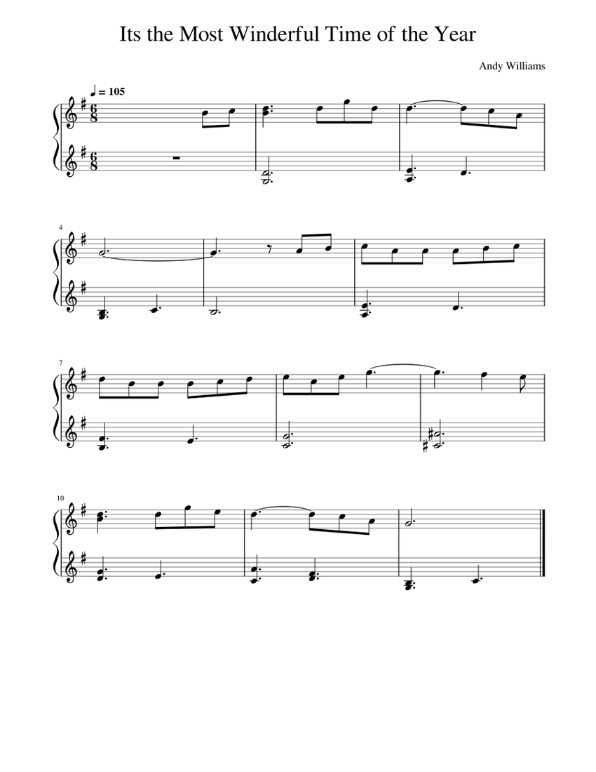 Its the most wonderful time of the year - Misc Christmas Sheet music ...