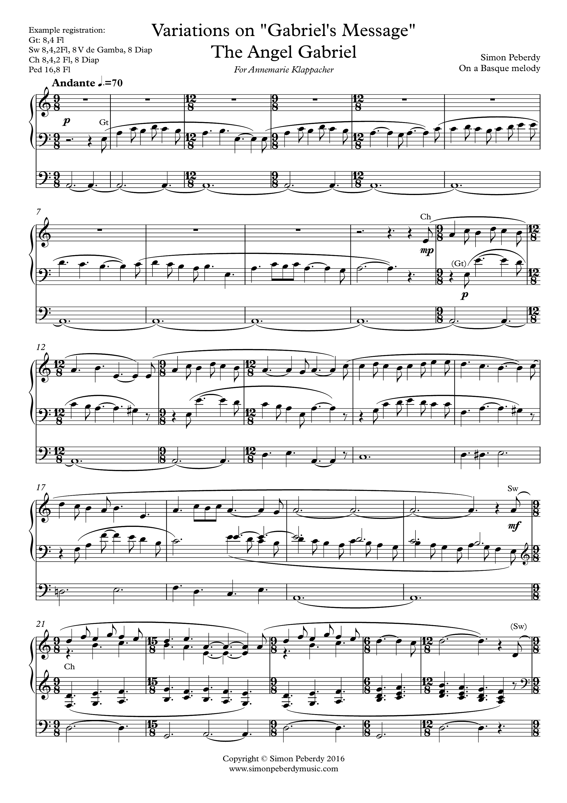 Play Official version of Gabriel's Message Sheet Music by Traditional ...