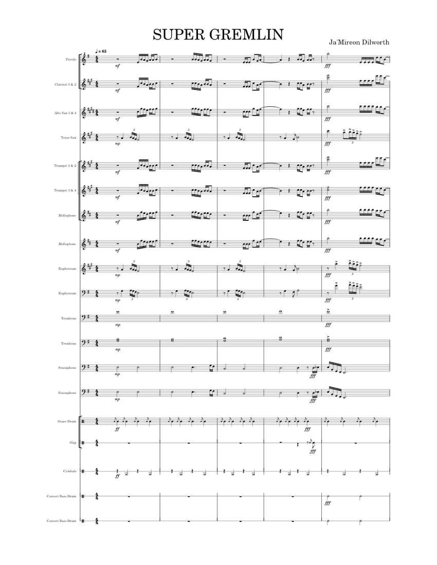 SESSION 32 Sheet music for Trombone, Euphonium, Mellophone, Flute ...