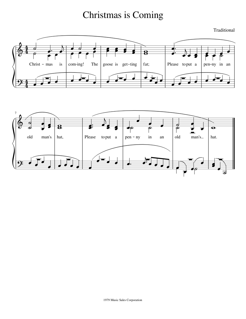 Christmas is a-coming – Misc Christmas Sheet music for Piano (Solo ...