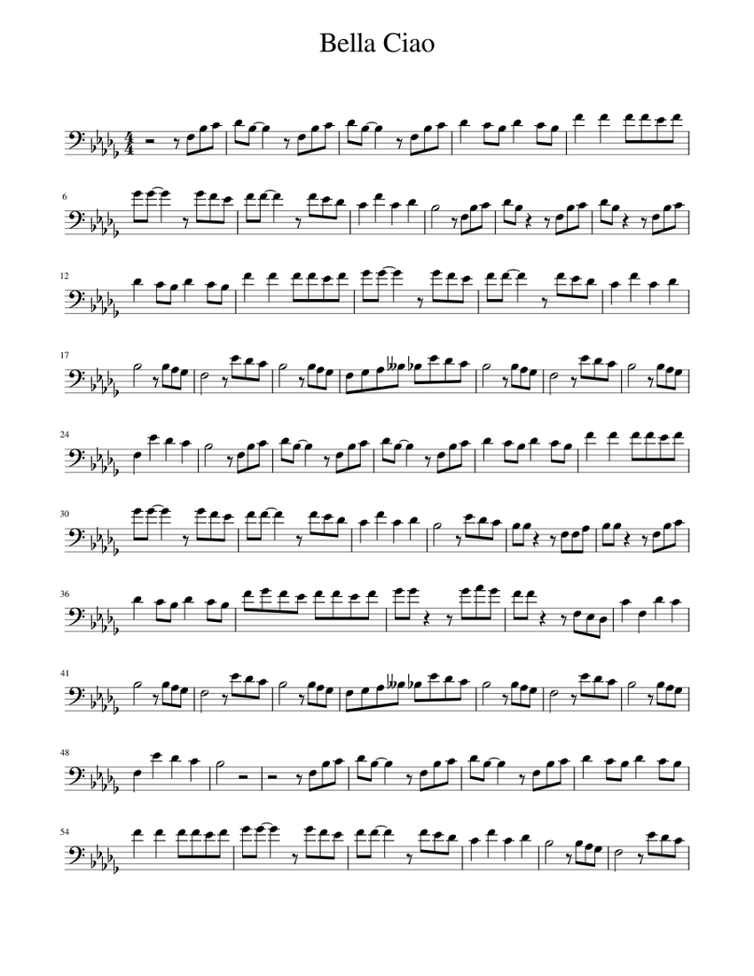 Bella ciao – Misc Traditional Bella ciao Sheet music for Piano (Solo) Easy | Musescore.com