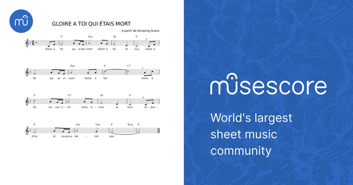 GLOIRE A TOI QUI ÉTAIS MORT Sheet music for Synthesizer (Solo) | Musescore.com