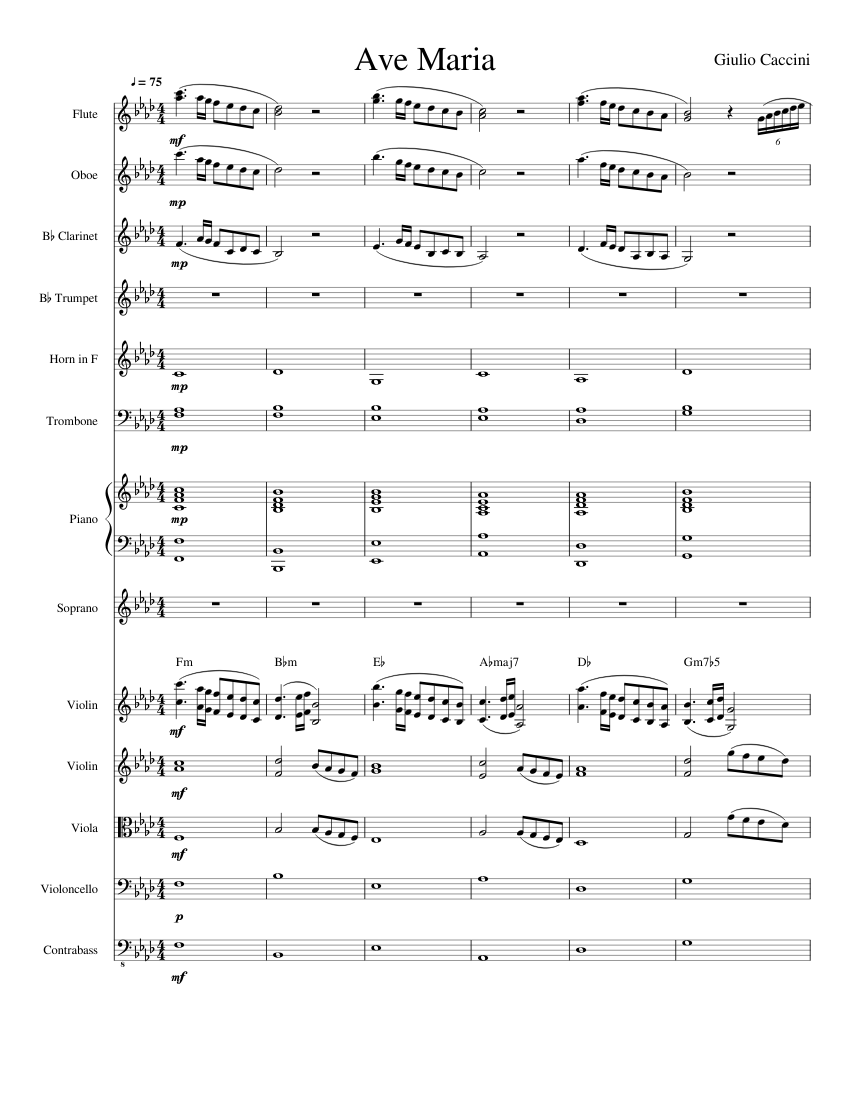 Ave Maria Sheet music for Piano, Trombone, Soprano, Flute & more ...