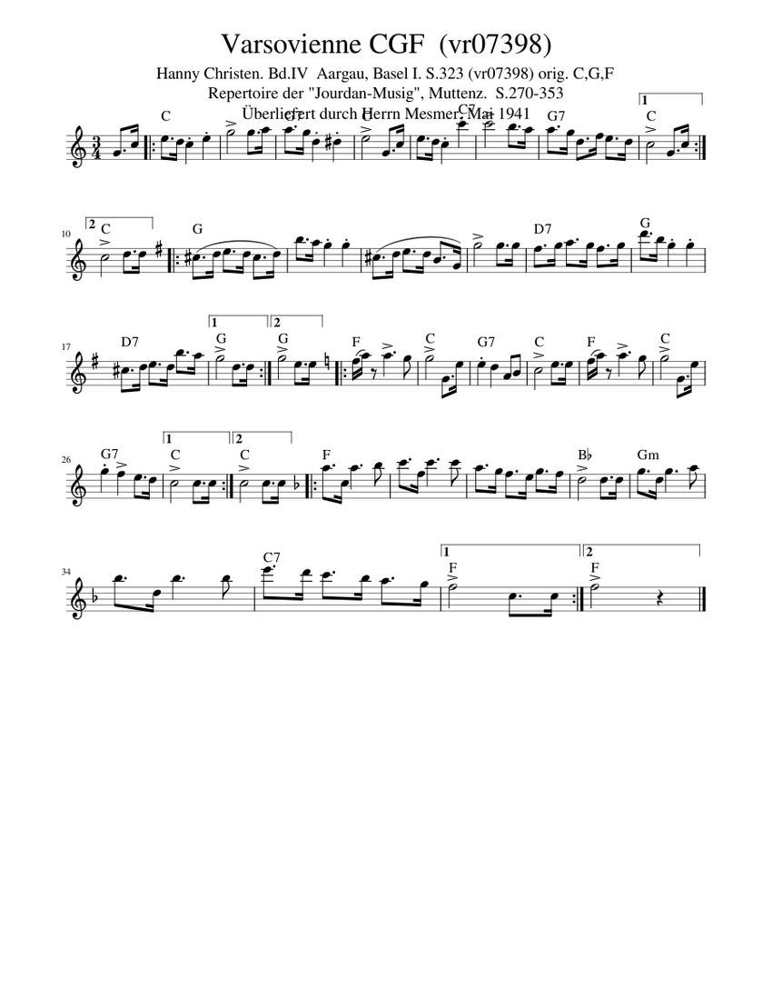 Varsovienne CGF (vr07398) Sheet music for Accordion (Solo) | Musescore.com