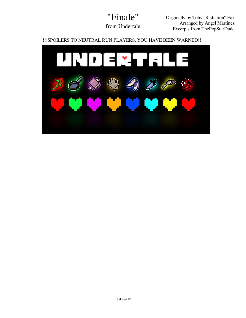 Undertale - "Finale" Sheet music for Piano, Soprano, Harpsichord, Flute ...