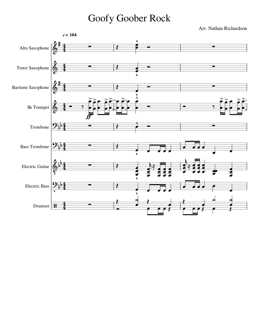 Goofy Goober Rock Sheet music for Trombone, Trumpet (Brass Duet ...