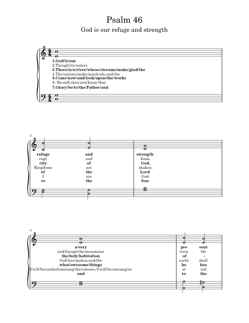 Psalm 46* Sheet music for Piano (Choral) | Musescore.com