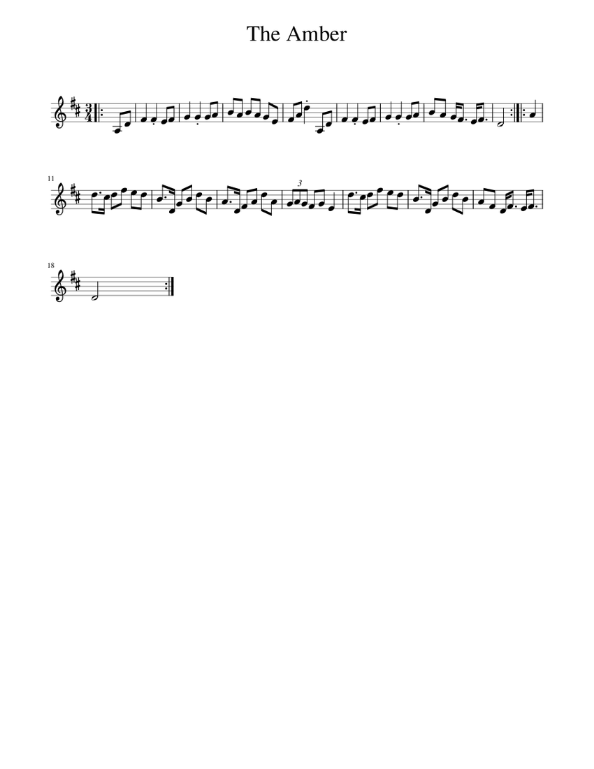 The Amber Sheet music for Piano (Solo) Easy | Musescore.com