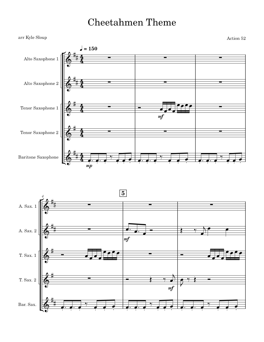 Action 52 - cheetahmen – Misc Computer Games Cheetahmen Sheet Music for ...