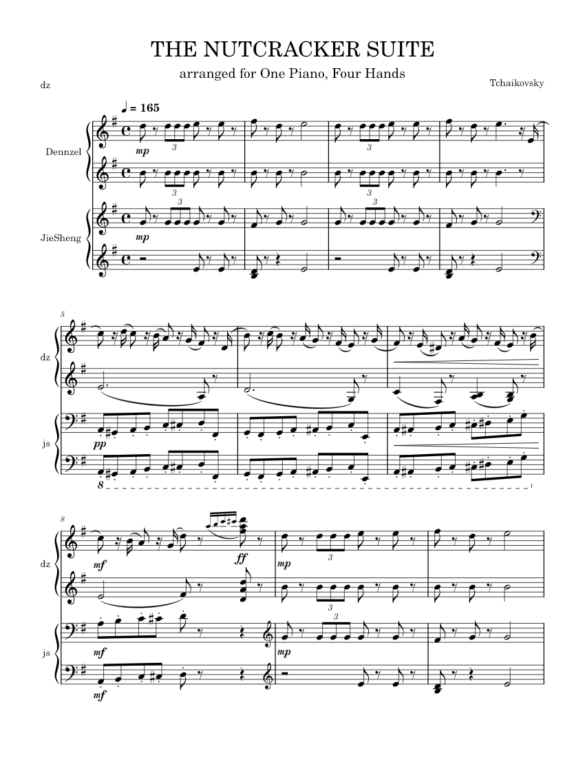 The Nutcracker (suite) Op. 71a – Pyotr Ilyich Tchaikovsky Sheet Music ...