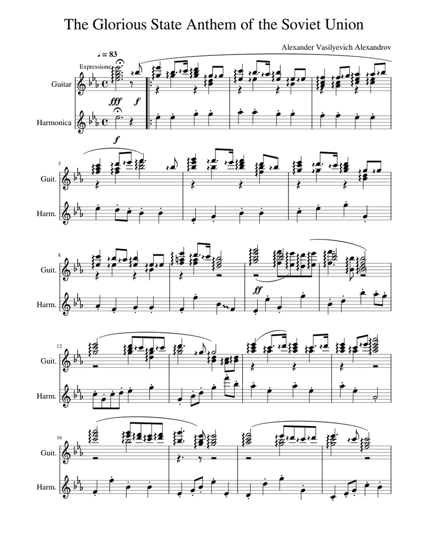The_Glorious_State_Anthem_of_the_Soviet_Union_But_It_Sounds_Homey Sheet ...