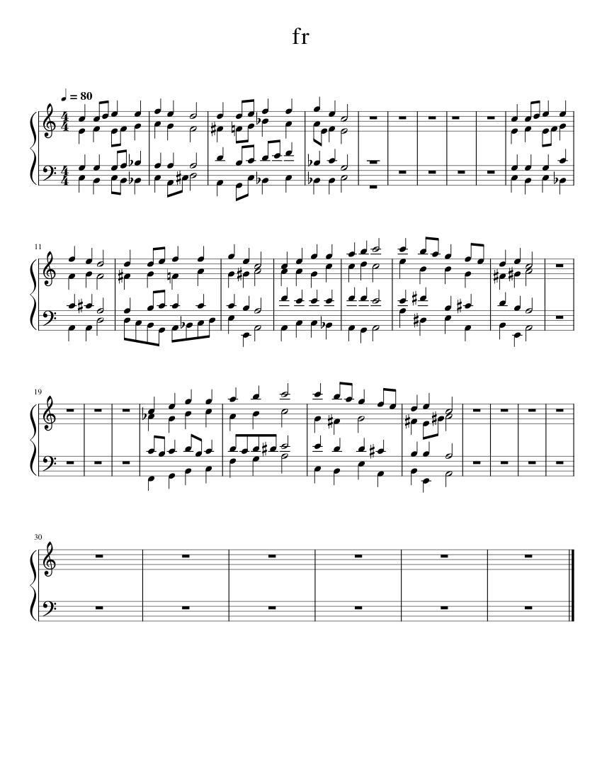 fr Sheet music for Piano (Solo) | Musescore.com