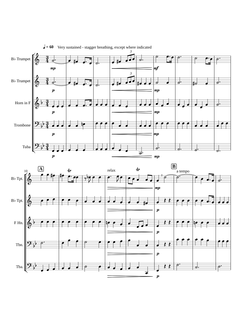 Largo from 'Xerxes' - Georg Friedrich Händel Sheet Music for Trombone ...