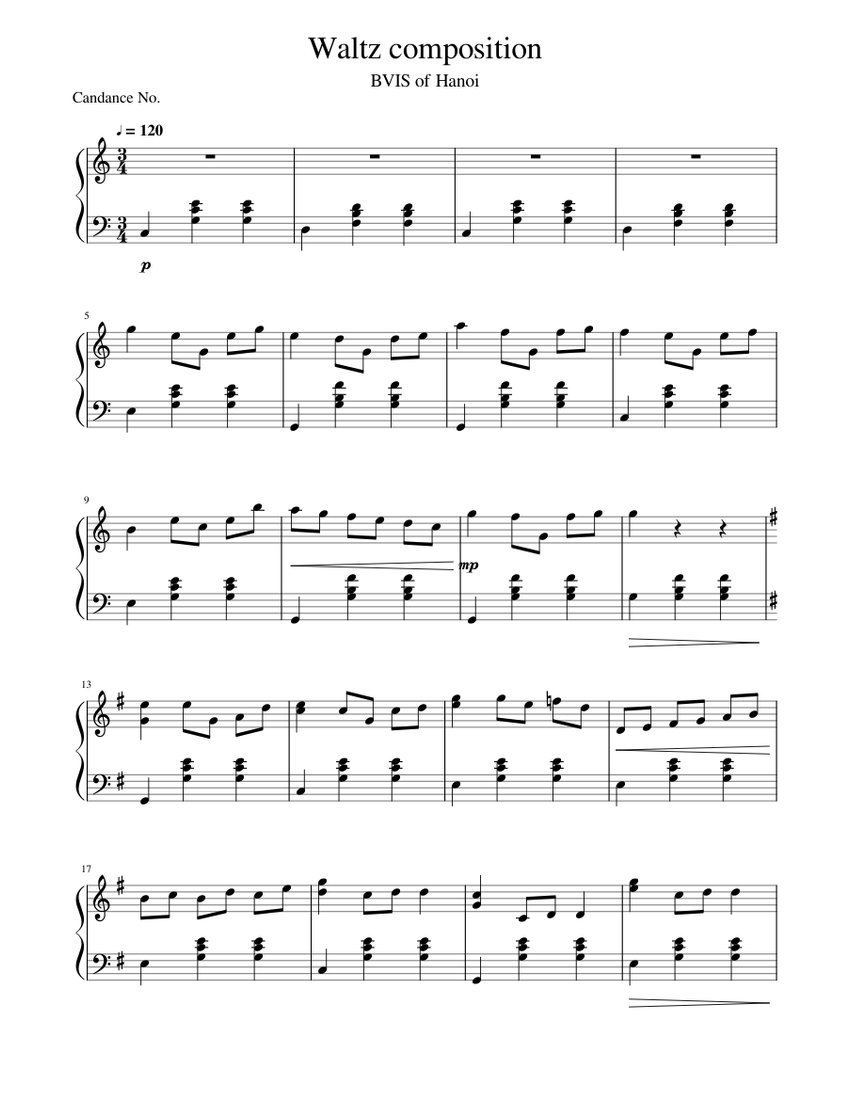 Waltz_composition 2 Sheet music for Piano (Solo) | Musescore.com