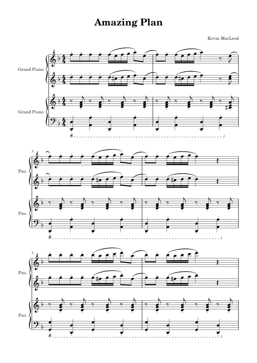 Amazing Plan - Kevin MacLeod Sheet Music for Piano (Piano Duo ...