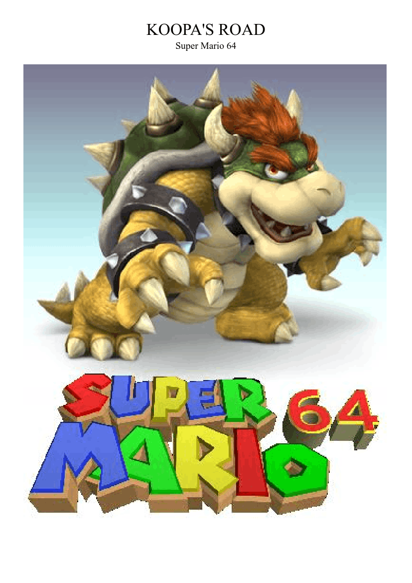 Super Mario 64 - Koopa's Road Sheet music for Trombone, Tuba, Flute ...