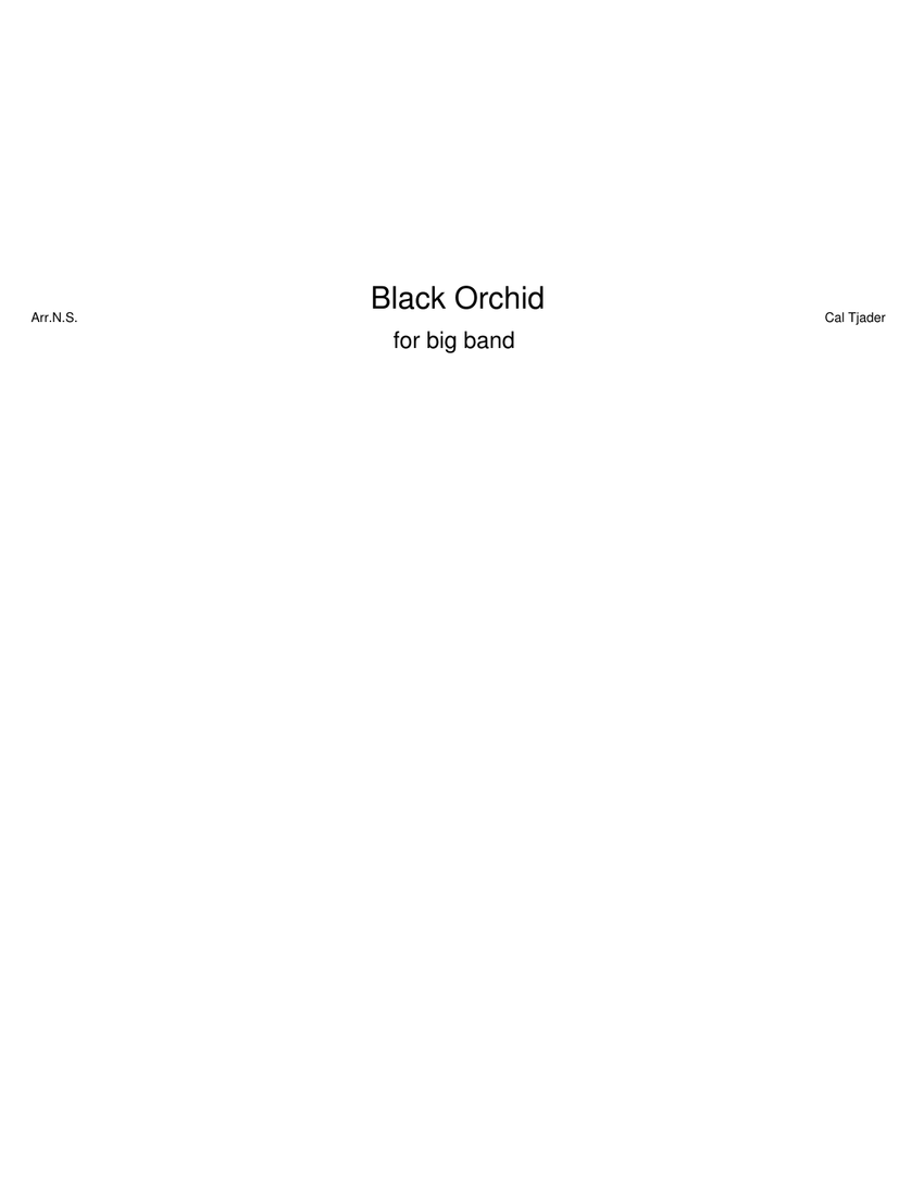 Black Orchid Sheet music for Piano, Trombone, Saxophone alto, Saxophone ...