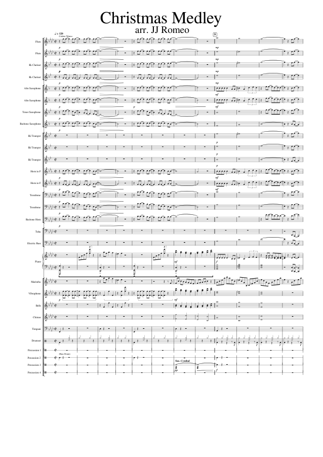 Christmas Medley Sheet Music for Piano, Trombone, Tuba, Flute & more ...